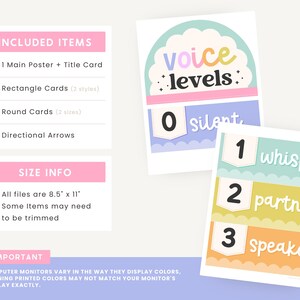 Voice Level Chart Classroom Printable Display, Editable in Canva ...