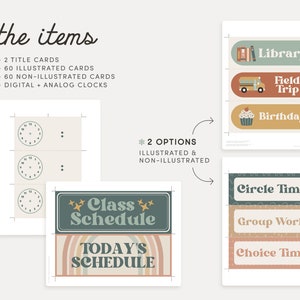 Classroom Schedule, Editable Modern Boho Canva Template, Classroom ...