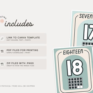 Number Ten Frames Classroom Editable Posters, Pastel Rainbow Counting ...