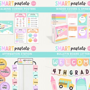 Editable Classroom Smart Pastels Complete Collection Printable Bundle ...