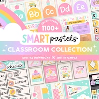 Editable Classroom Smart Pastels Complete Collection Printable Bundle ...