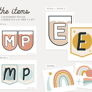 Classroom Bulletin Board Letters, Editable in Canva, Rainbow Pastel ...