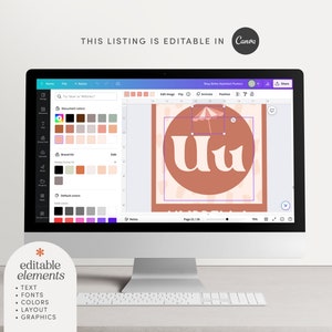 Alphabet Classroom Editable Posters, Letter Templates, Boho Canva ...