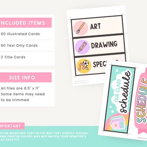 Classroom Visual Schedule, Editable Canva Template, Bright Pastel ...