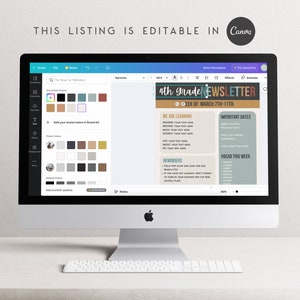 Classroom Newsletter Editable Templates, Back to School, Boho Classroom ...