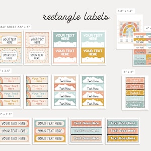 Classroom Labels Editable Templates, Pastel Rainbow Classroom ...