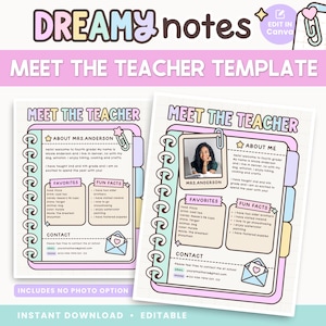 Meet the Teacher Classroom Printable Template, Teacher Introduction ...