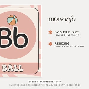 Alphabet Classroom Editable Posters, Groovy Letter Templates, Retro ...