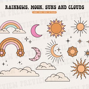 Desert Charm Clip Art Western Svgs, Pngs, EPS, AI Files, Cactus, Cowboy ...