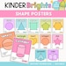 Editable Shape Posters for Classroom | Kinder Brights Shapes With ...