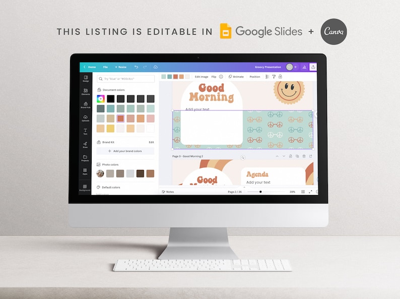 Groovy Classroom Google Slides and Canva Editable Presentation ...