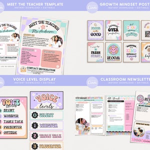 Editable Classroom Groovy Pastel Complete Collection Printable Bundle ...