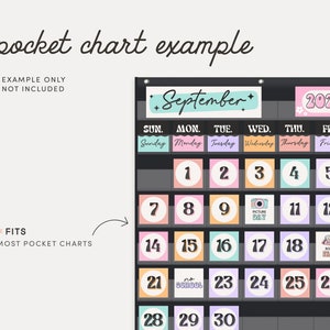 Classroom Calendar Display and Weather Station, Printable Retro Pastel ...