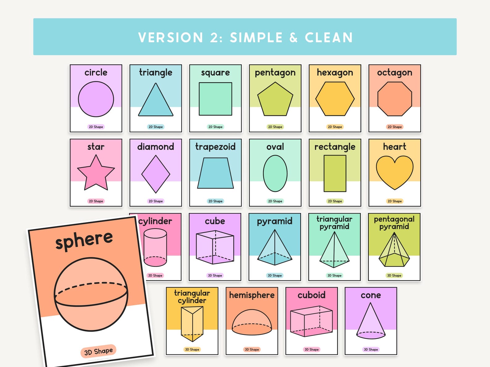 Editable Shape Posters for Classroom | Kinder Brights Shapes With ...