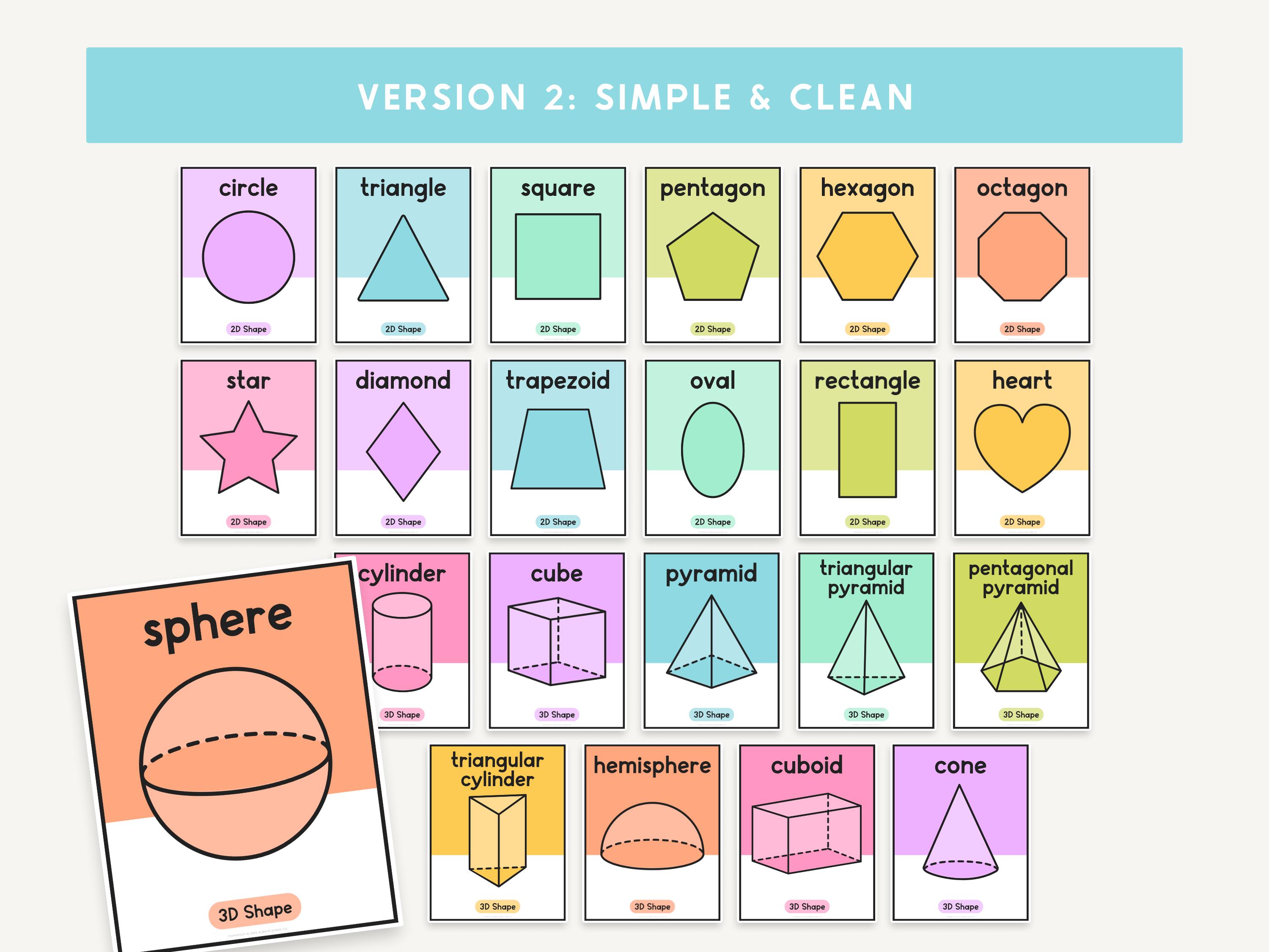 Editable Shape Posters for Classroom | Kinder Brights Shapes With ...