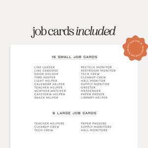 Classroom Job Display, Editable Canva Templates, Modern Boho Classroom ...