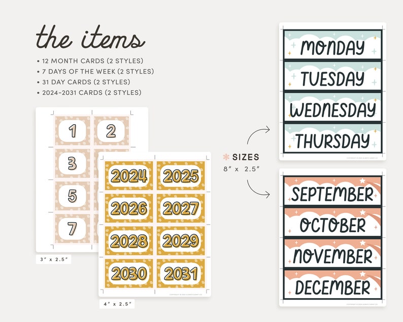 Classroom Flip Calendar Display, Pastel Rainbow Classroom Decor ...