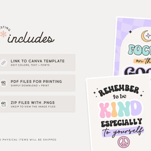 Growth Mindset Editable Classroom Printable Posters, Groovy Pastel ...