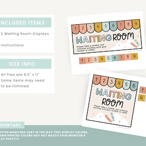 Teacher Waiting Room Printable Display, Editable in Canva, Cute Pastel ...