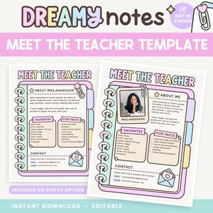 Meet the Teacher Classroom Printable Template, Teacher Introduction ...