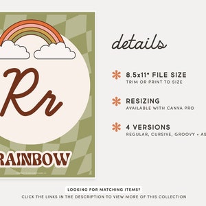 Alphabet Classroom Editable Posters, Groovy Cursive Letter Templates ...