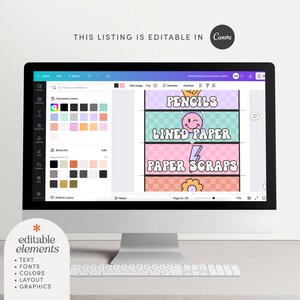Classroom Labels Editable Templates, Pastel Groovy Classroom ...