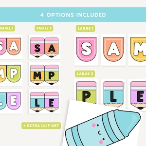 Classroom Bulletin Board Letters, Editable in Canva, Bright Pastels ...