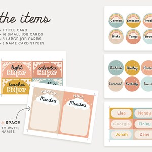 Editable Classroom Job Display, Modern Cute Classroom Decor, Canva ...