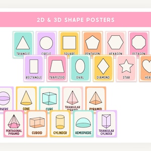 Classroom Shapes and Colors Printable Display, Editable in Canva ...