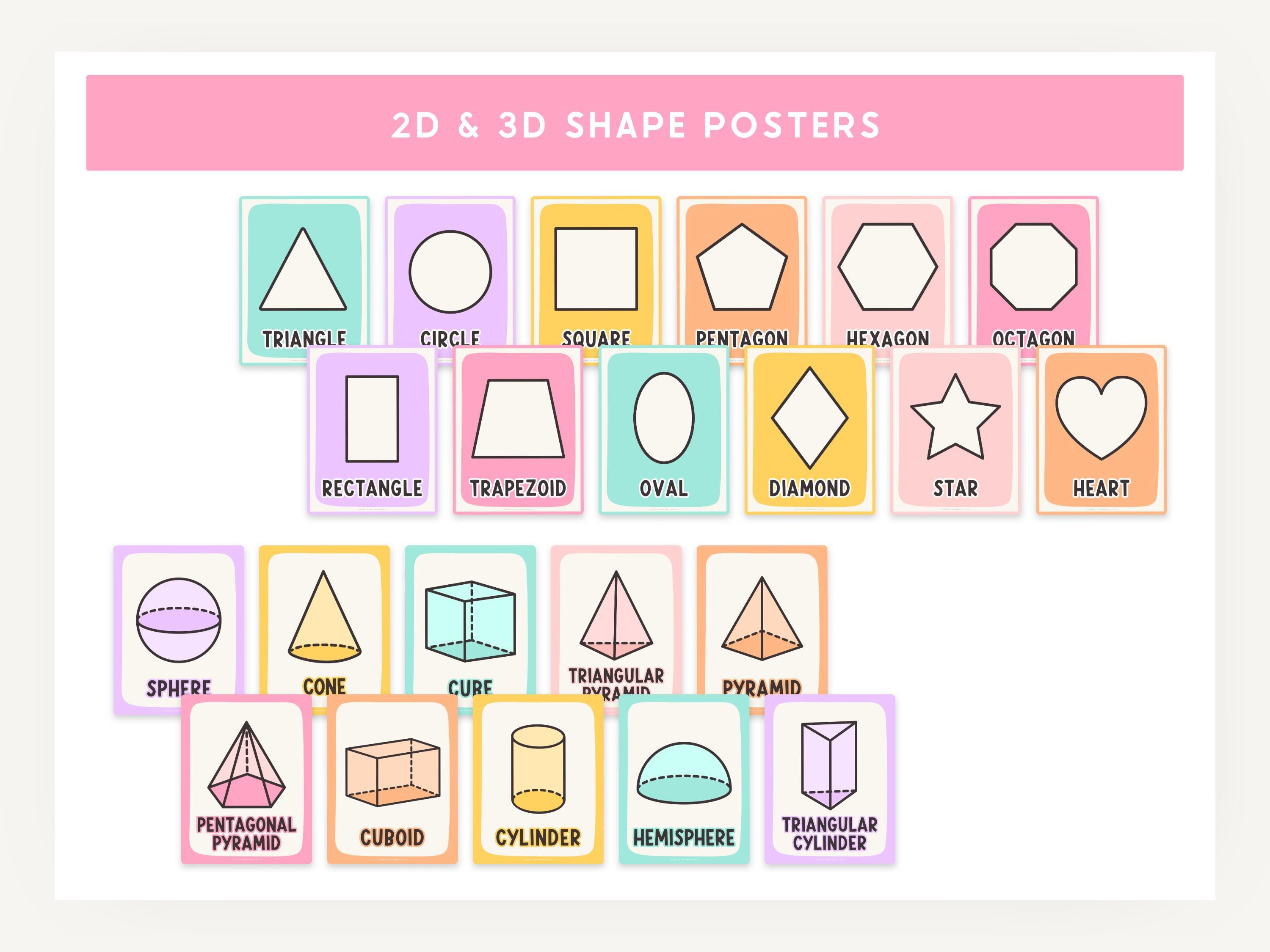 Classroom Shapes and Colors Printable Display, Editable in Canva ...