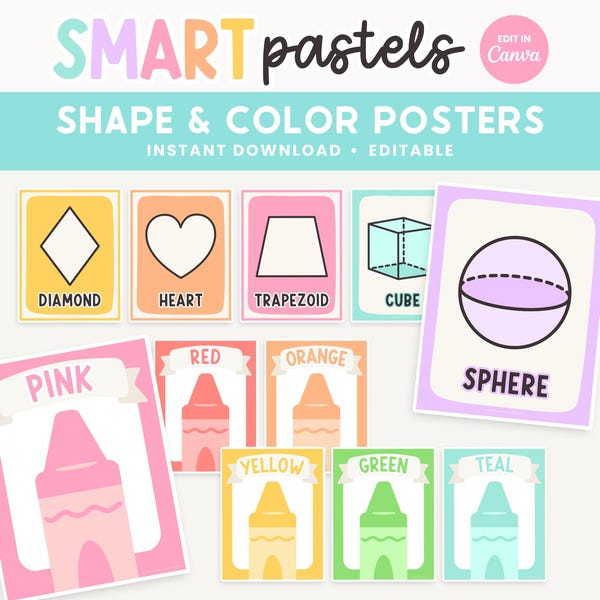 Shapes Poster Classroom 2D Shapes Sorting Activities Math Preschool ...