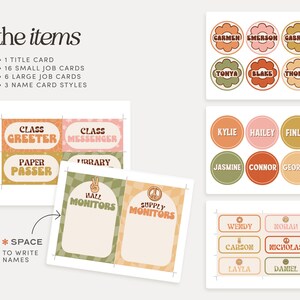 Classroom Job Display, Editable Canva Templates, Retro Sunshine ...