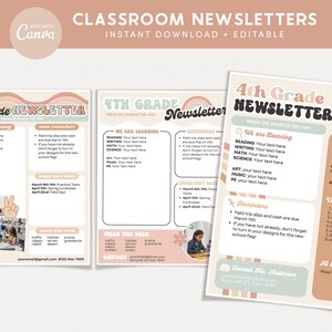 Editable Classroom Management Printables Bundle, Retro Boho Canva ...