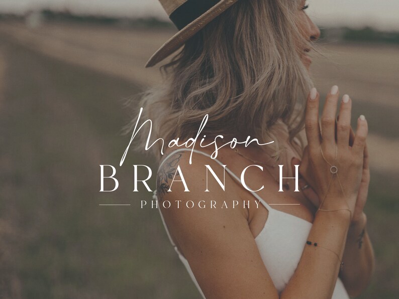 Editable Logo Design, DIY Signature Logo, Elegant Photography Logo ...