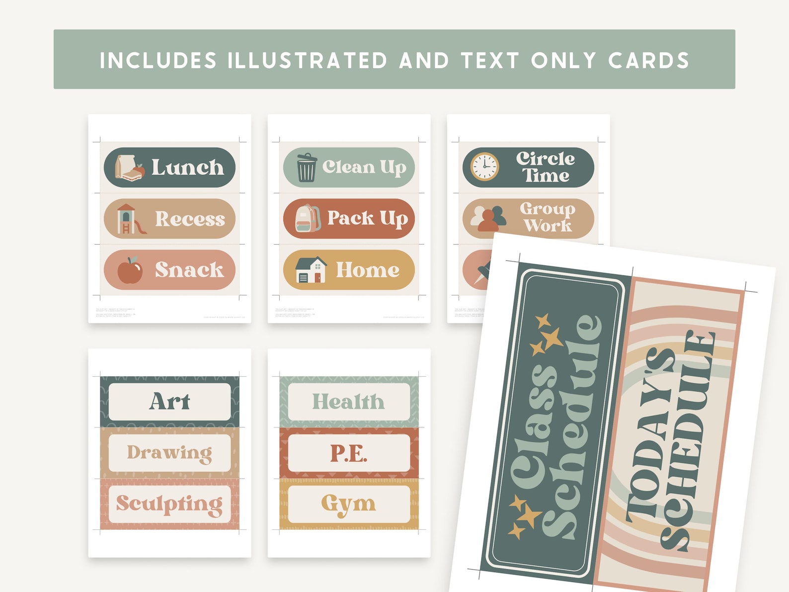 Classroom Schedule, Editable Modern Boho Canva Template, Classroom ...