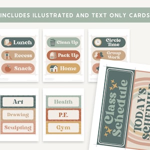 Classroom Schedule, Editable Modern Boho Canva Template, Classroom ...