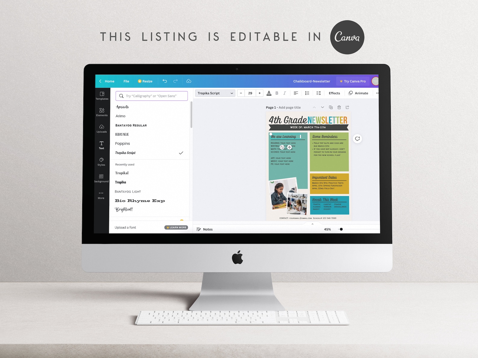 Classroom Newsletter Editable Templates Back to School - Etsy