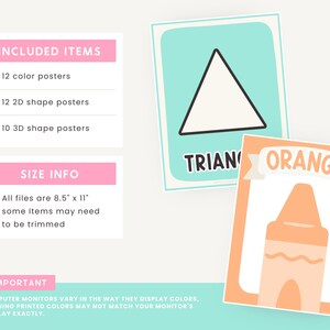 Classroom Shapes and Colors Printable Display, Editable in Canva ...