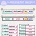 Classroom Flip Calendar Display, Pastel Groovy Classroom Decor ...