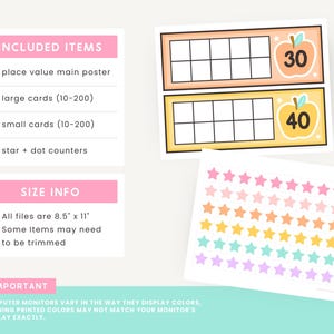 Classroom Days in School Ten Frames Printable Display, Editable in ...