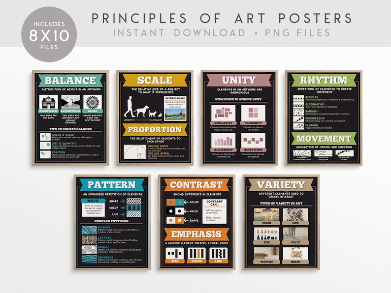 Principles of Art Classroom Printable Posters Art Classroom - Etsy