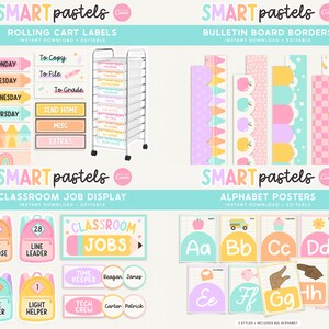 Editable Classroom Smart Pastels Complete Collection Printable Bundle ...