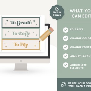 Classroom Rolling Trolley Cart Labels, Editable Teacher Drawer Filing ...