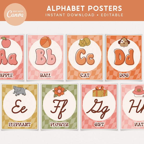 Retro Alphabet - Etsy