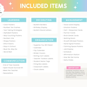 Editable Classroom Kinder Brights Printable Bundle, Canva Classroom ...