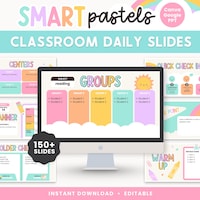 Christmas Classroom Slides, Editable Slide Template, Daily Slides ...