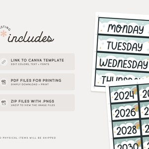 Classroom Flip Calendar Display, Pastel Rainbow Classroom Decor ...