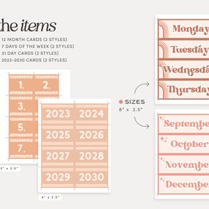 Classroom Flip Calendar Display, Rosy Boho Classroom Decor, Editable ...