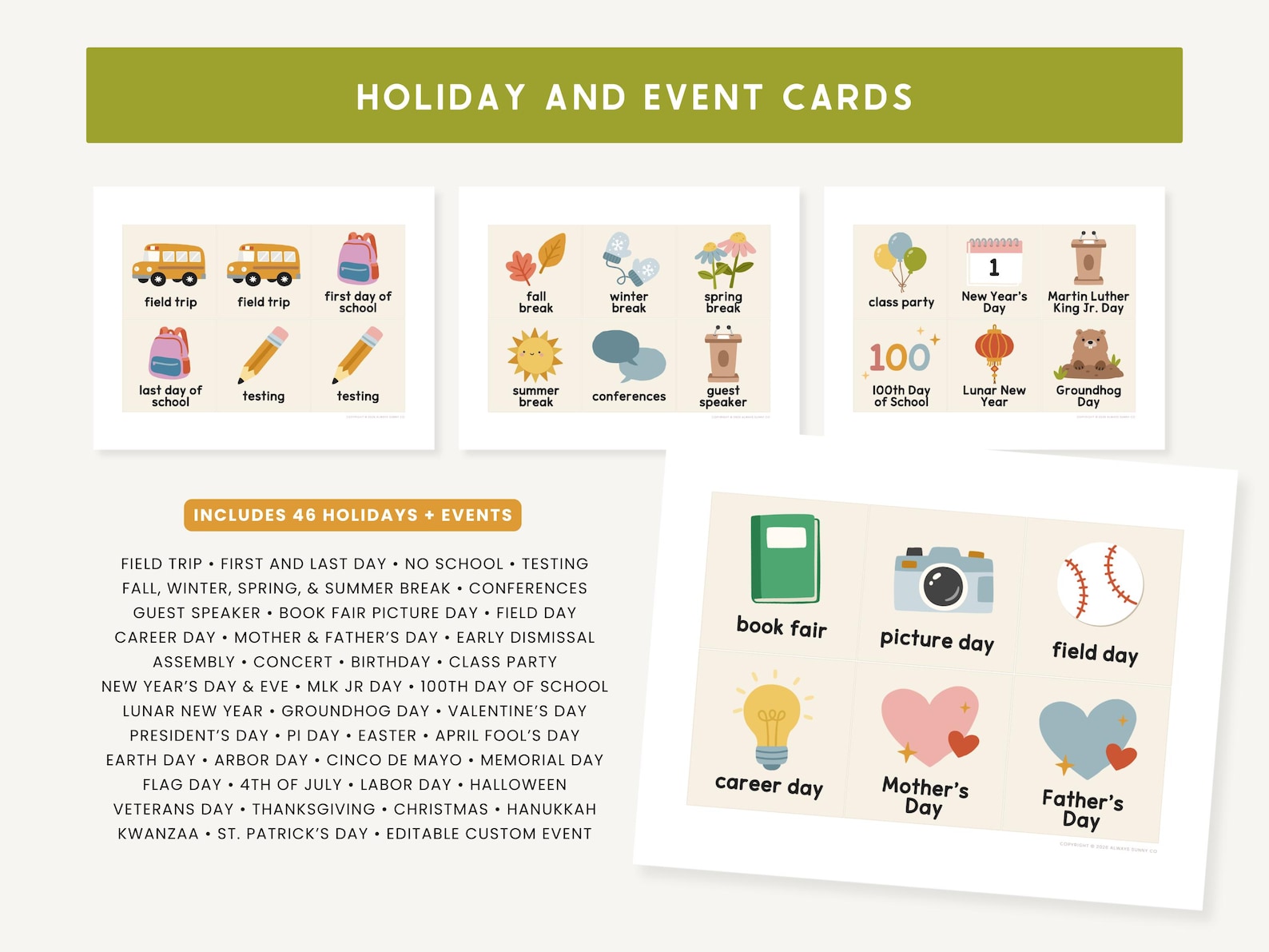 Editable Classroom Calendar | Playful Hues Canva Template | Printable ...