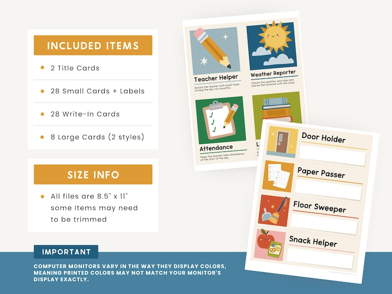 Editable Classroom Jobs Display | Playful Hues Classroom Decor | Job ...